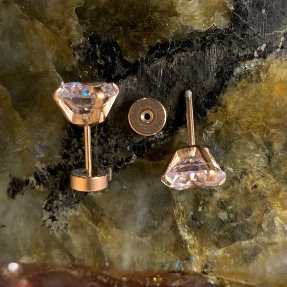 Jewelry | Nwt 7 Sizes 14k Rose Gold Flat Screw Back Posts | Poshmark